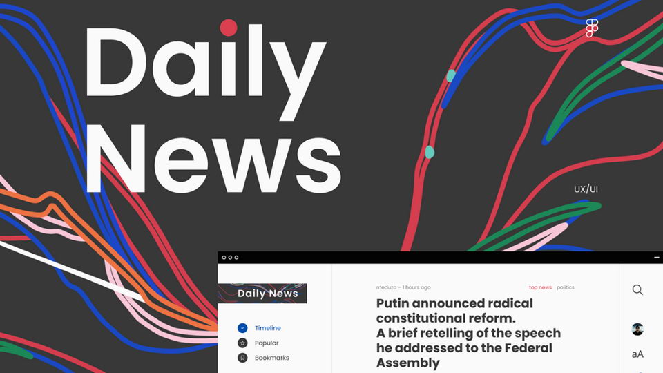 Free Daily News UI Kit Figma - Free Figma Template