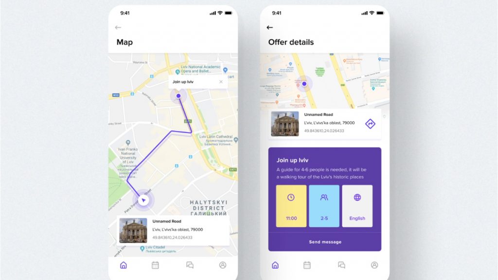 Free Figma Travel / Map App Template - Free Figma Templates