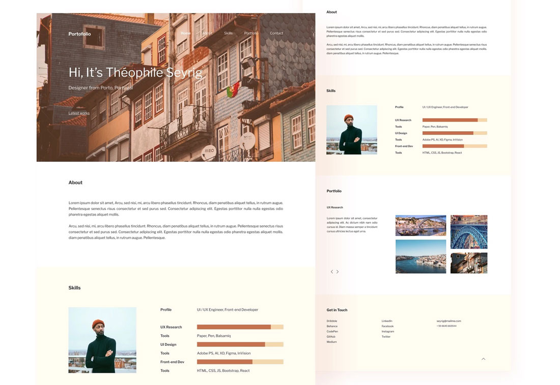 Free Portfolio Figma Web Template - Free Figma Template