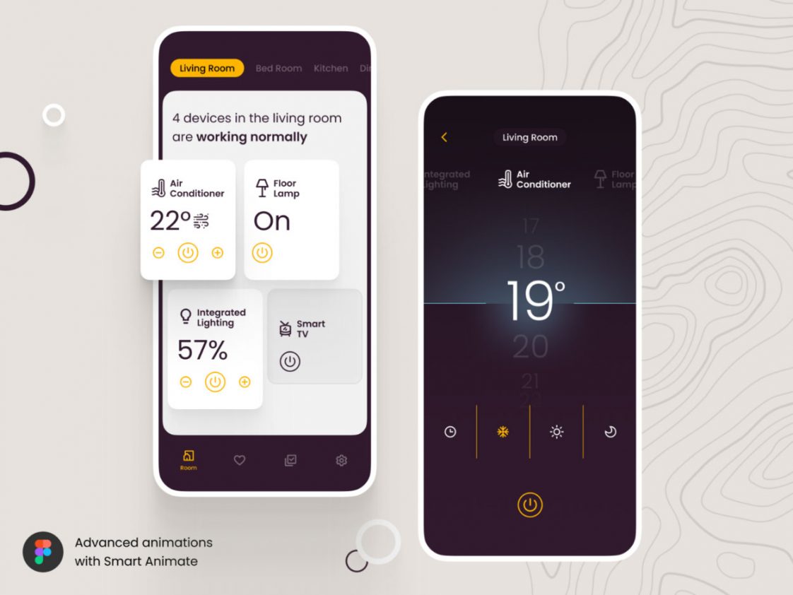 Free Smart Home Figma Animate App
