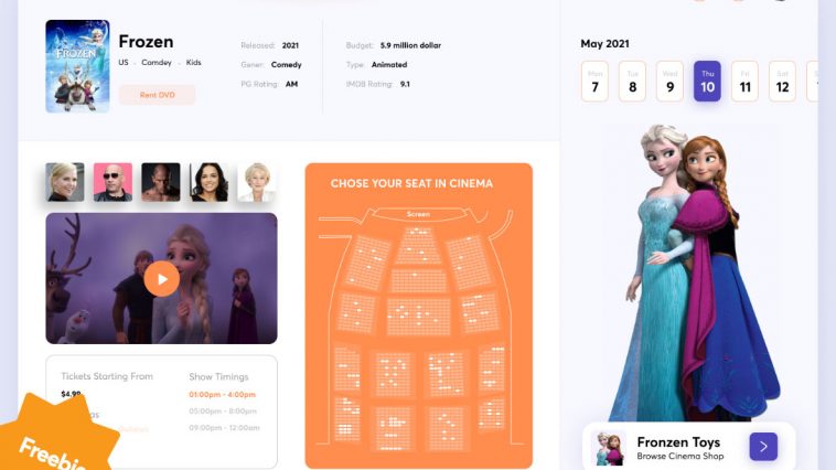 Free Tickets Selling Website Template For Figma - Figma Template
