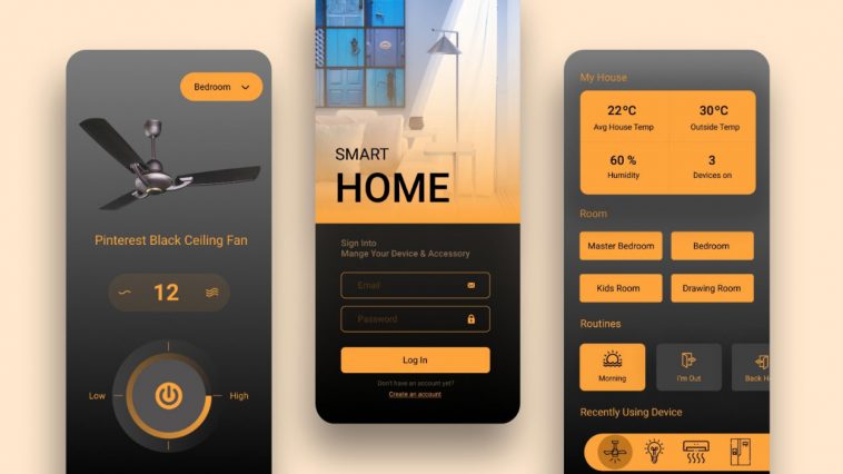 Free Free Figma Smart Home App UI Template - UiKitFree
