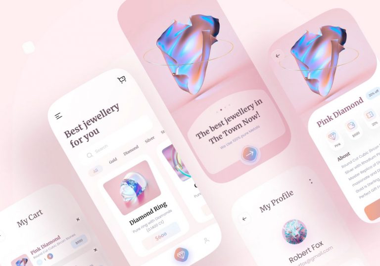 Free Jewellery App Template for Figma - Figma Template