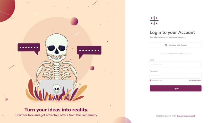 Free Figma Desktop Signup-Login Page Template - Free Figma Template