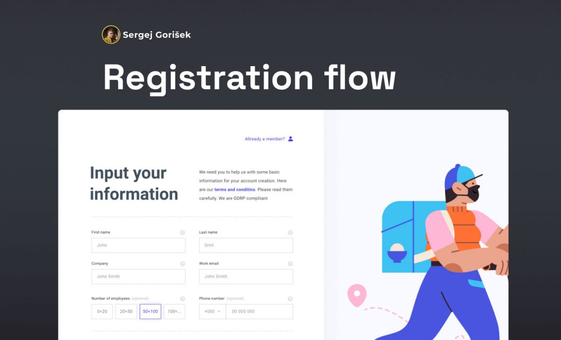 Free Figma Registration Flow Screens - Free Figma Template