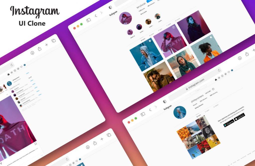 Free Instagram Desktop UI Figma Template - Free Figma Template