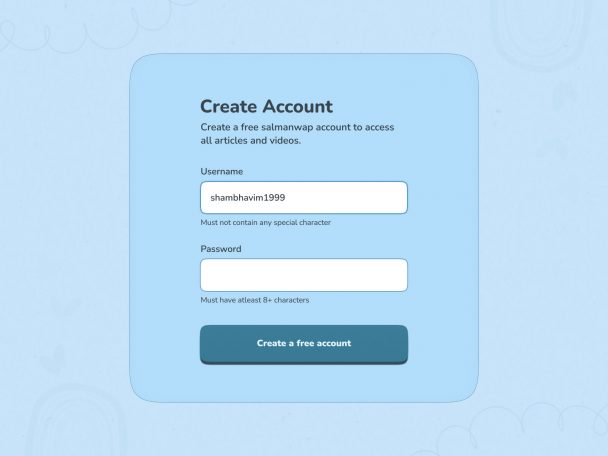 Monochromatic Figma Sign Up Form - Free Figma Template