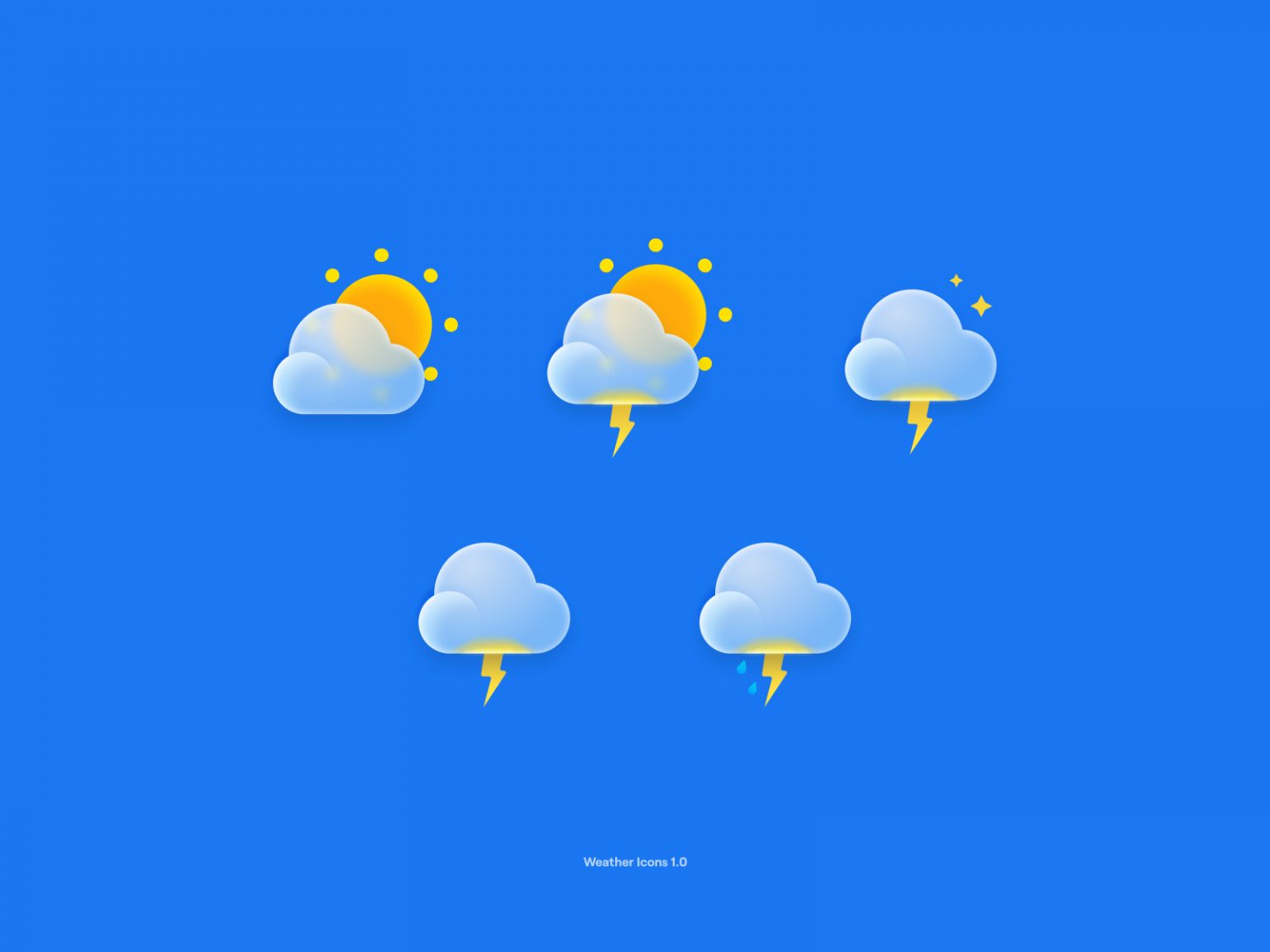 Free Glass Weather Icons Figma file - Free Figma Templates