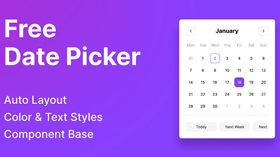 Free Figma Mobile Calendar Template - Free Figma Template
