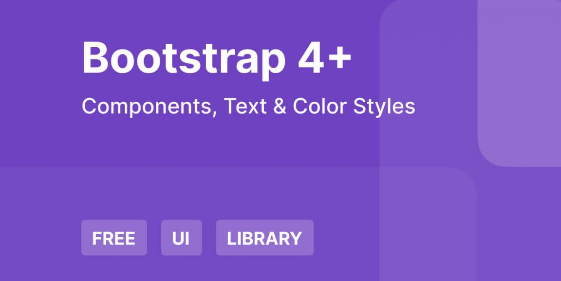 Free Bootstrap 4 UI Kit free Figma Resources - Free Figma Template
