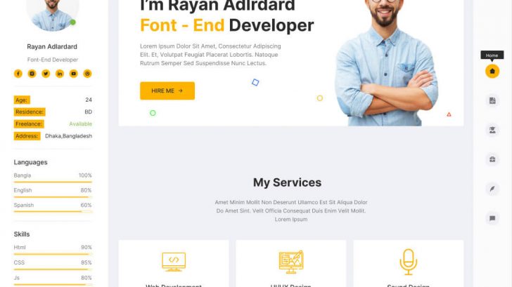 Joey Figma Portfolio Template - UiKitFree