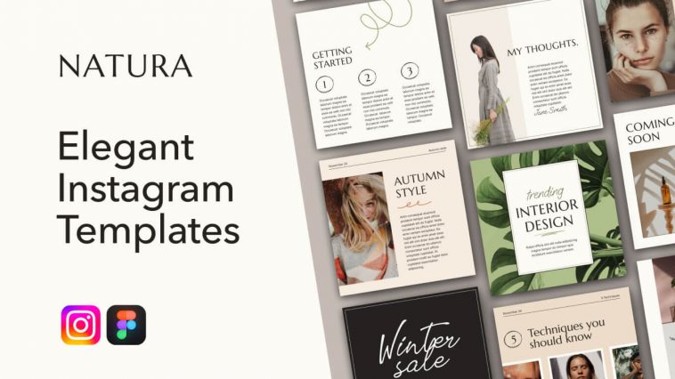 Figma Instagram Post Templates free - UIkit Free