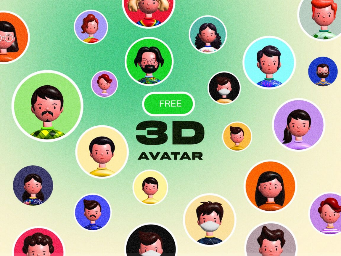 24 Free 3D Avatars Figma - Free Figma Template