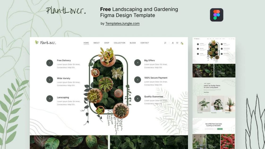 Free Figma Plants E-commerce App Template - Free Figma Resources