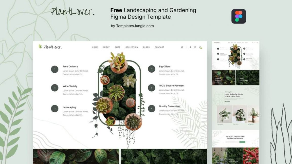 Free Figma Plants E-commerce App Template - Free Figma Resources