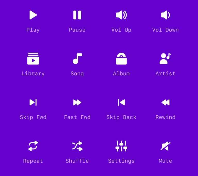 Free Figma Music Player Icons - Free Figma Template