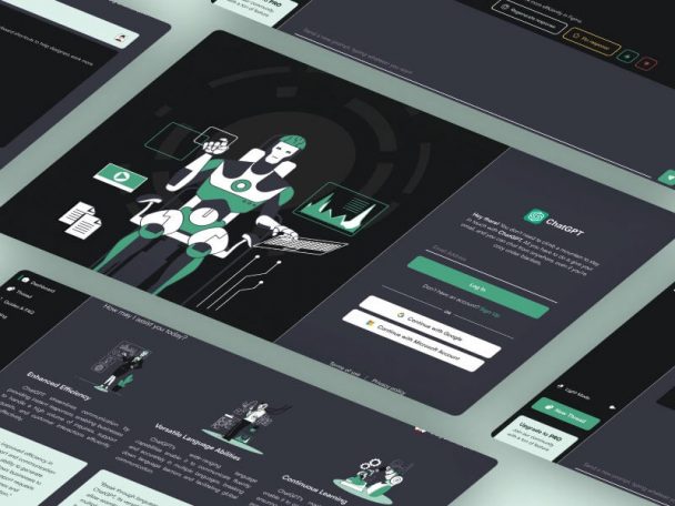Free ChatGPT Chatbot Website Template Figma file - Figma Template