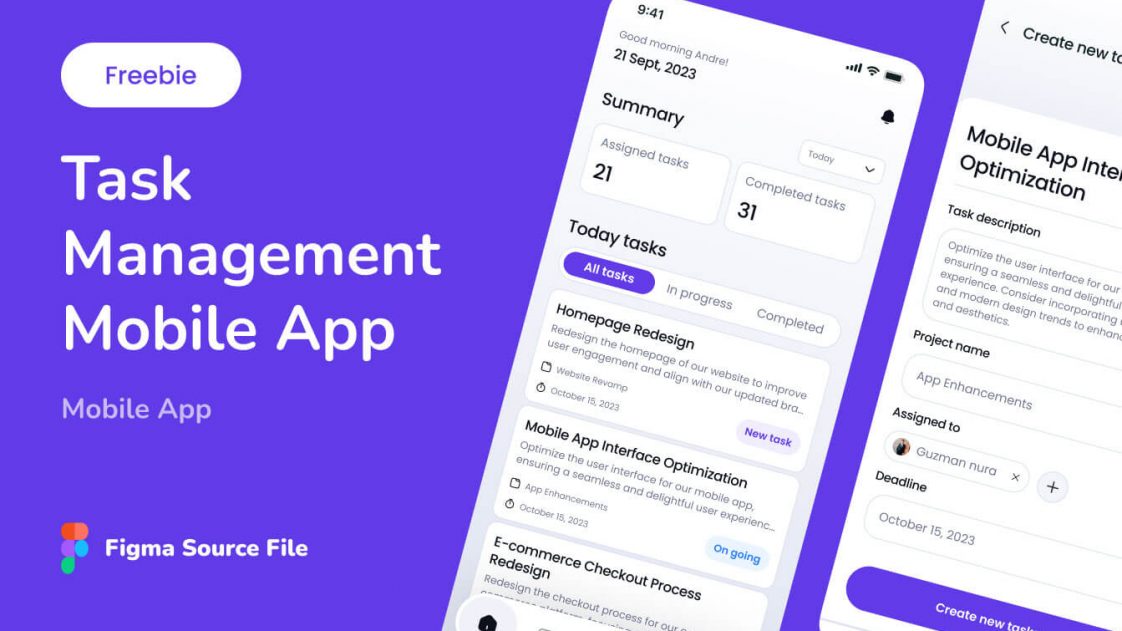 Note Taking App UI Figma - Free Figma Template
