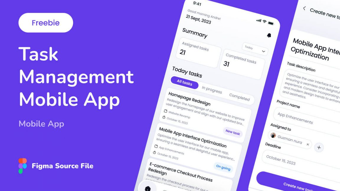 Note Taking App UI Figma - Free Figma Template