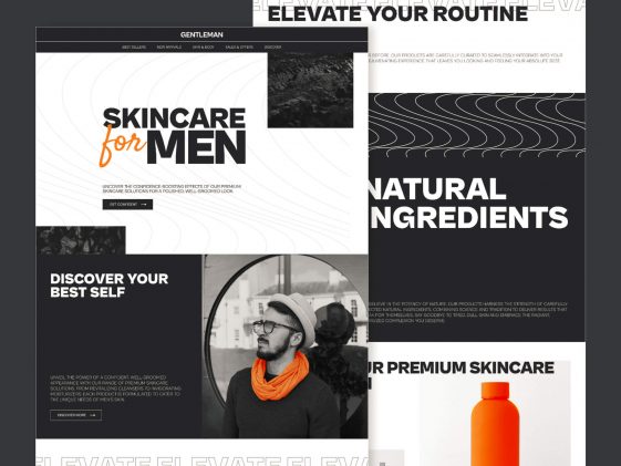 Men Skincare Product Free Website Template Figma Template - UIKit Free