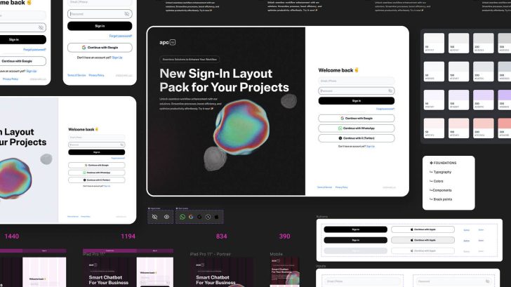 Free Figma Desktop Signup-Login Page Template - Free Figma Template